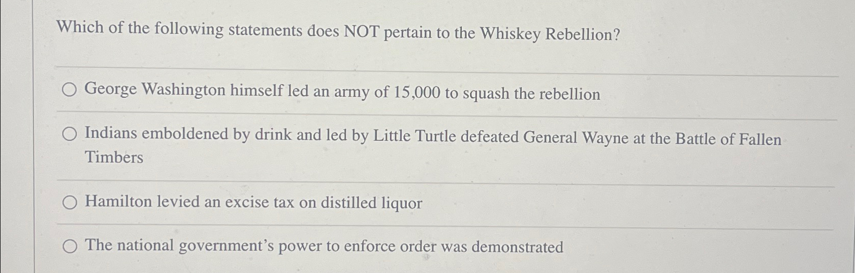 Solved Which of the following statements does NOT pertain to | Chegg.com