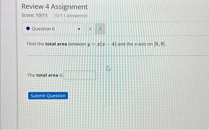 Solved Find the total area between y=x(x−4) and the x-axis | Chegg.com