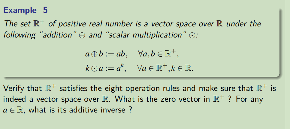 Solved Example 5 The set R+of positive real number is a | Chegg.com