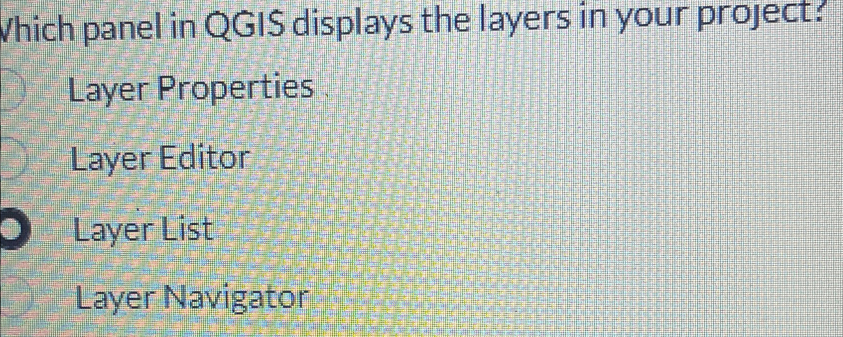 Solved Which panel in QGIS displays the layers in your | Chegg.com