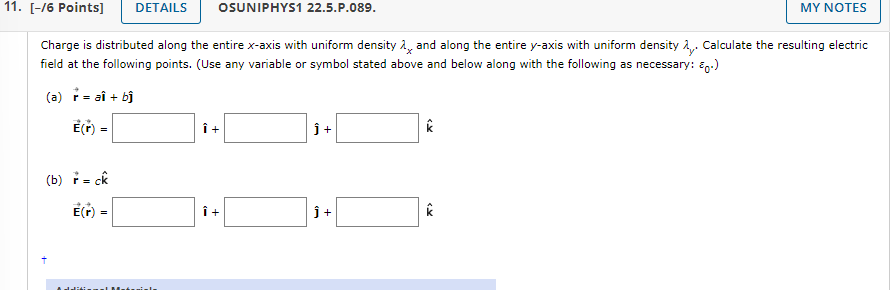 Solved Charge is distributed along the entire x-axis with | Chegg.com