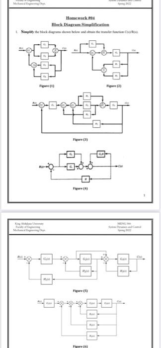 Solved Homework 4 Black Diagram Simplification Simply the | Chegg.com