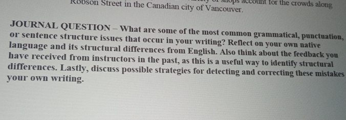 JOURNAL QUESTION - ﻿What are some of the most common | Chegg.com