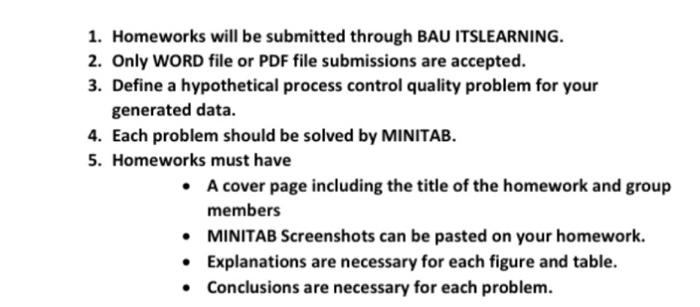 Solved 1. Homeworks will be submitted through BAU | Chegg.com
