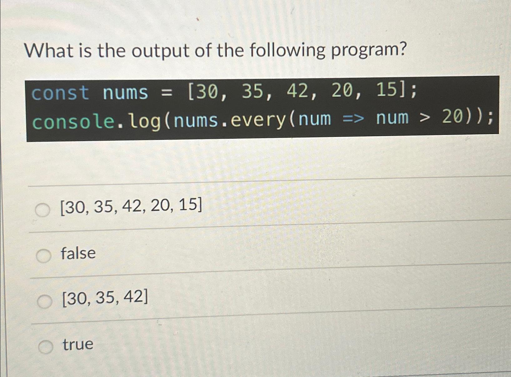 Solved What is the output of the following program?const | Chegg.com