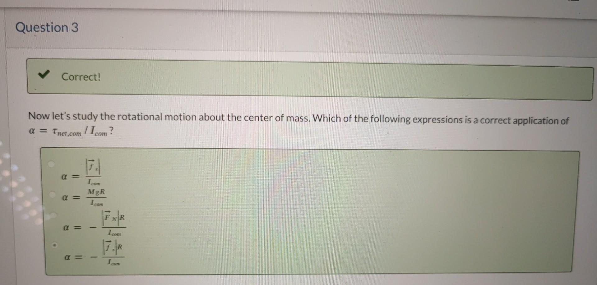 Solved Here we analyze rolling motion with Newton's laws. | Chegg.com