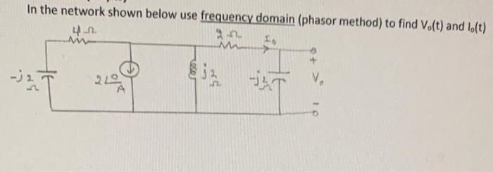 Solved In the network shown below use frequency domain | Chegg.com
