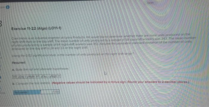 Solved Exereise 11-22 (Algo) (LO11-1) produce of thes oby | Chegg.com