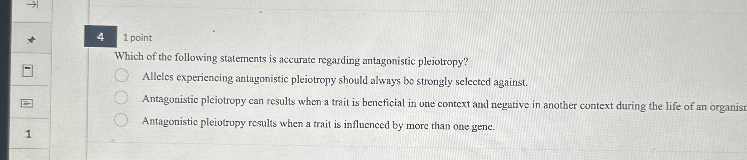 Solved 41 ﻿pointWhich of the following statements is | Chegg.com