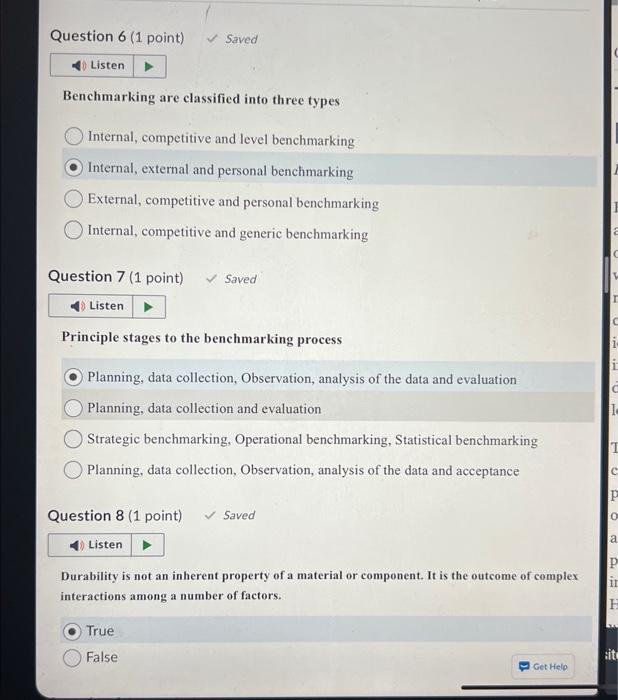 Solved Benchmarking are classified into three types | Chegg.com
