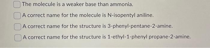 Solved Select all that are true of the molecule. The | Chegg.com
