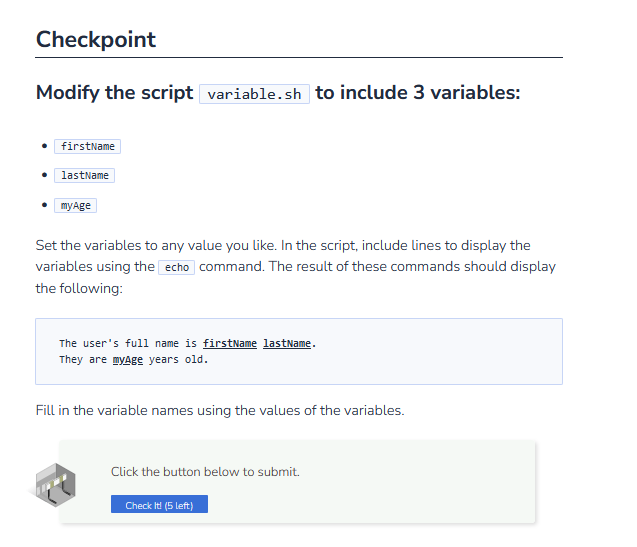 Solved CheckpointModify the scriptto include 3 | Chegg.com