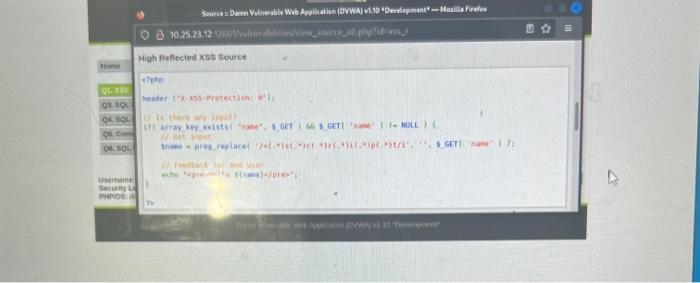 kali linux, XSS injection what type of XSS | Chegg.com