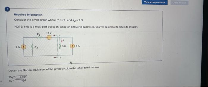 Solved View previous attempt Required information Consider | Chegg.com