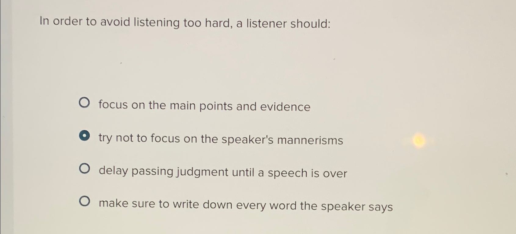 Solved In order to avoid listening too hard, a listener | Chegg.com