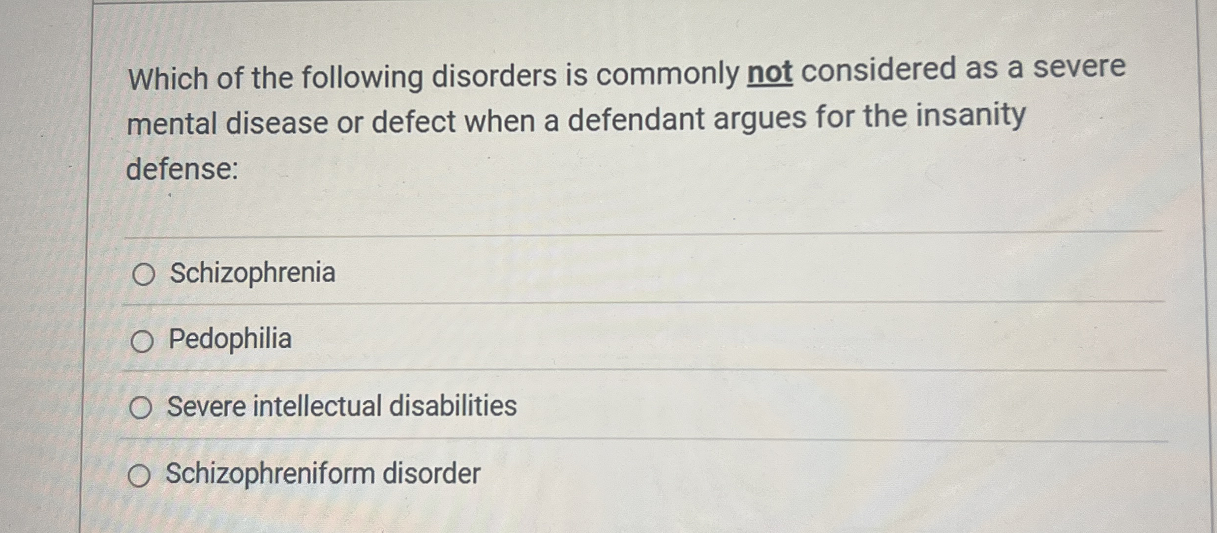 Solved Which of the following disorders is commonly not | Chegg.com