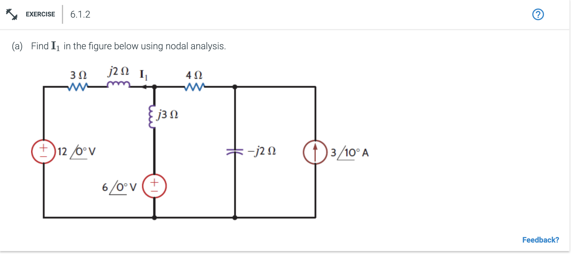 Solved (a) ﻿Find I1 ﻿in the figure below using nodal | Chegg.com
