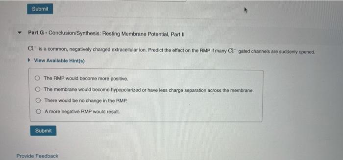 Solved Submit y Part G. Conclusion/Synthesis: Resting | Chegg.com Solved Submit y Part G. Conclusion/Synthesis: Resting | Chegg.com