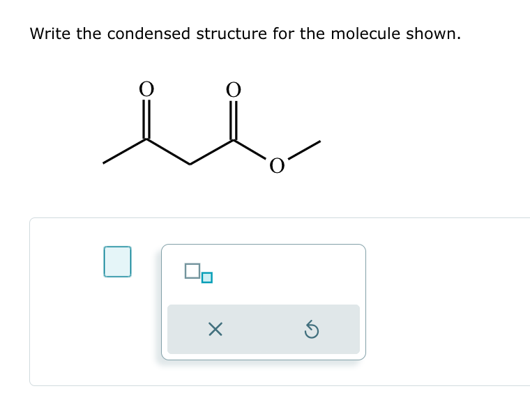 Solved Write the condensed structure for the molecule shown. | Chegg.com