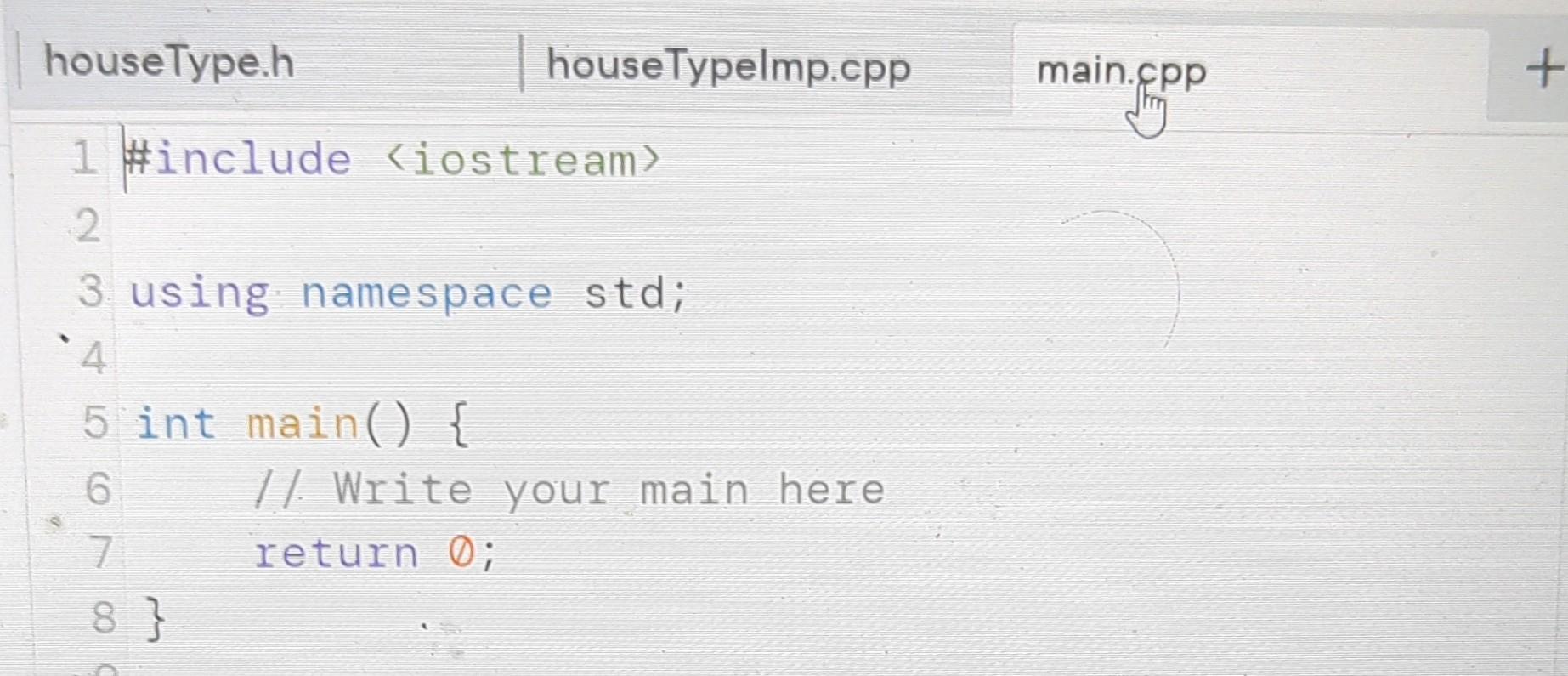 Solved int getNumOfBathrooms() const; void | Chegg.com