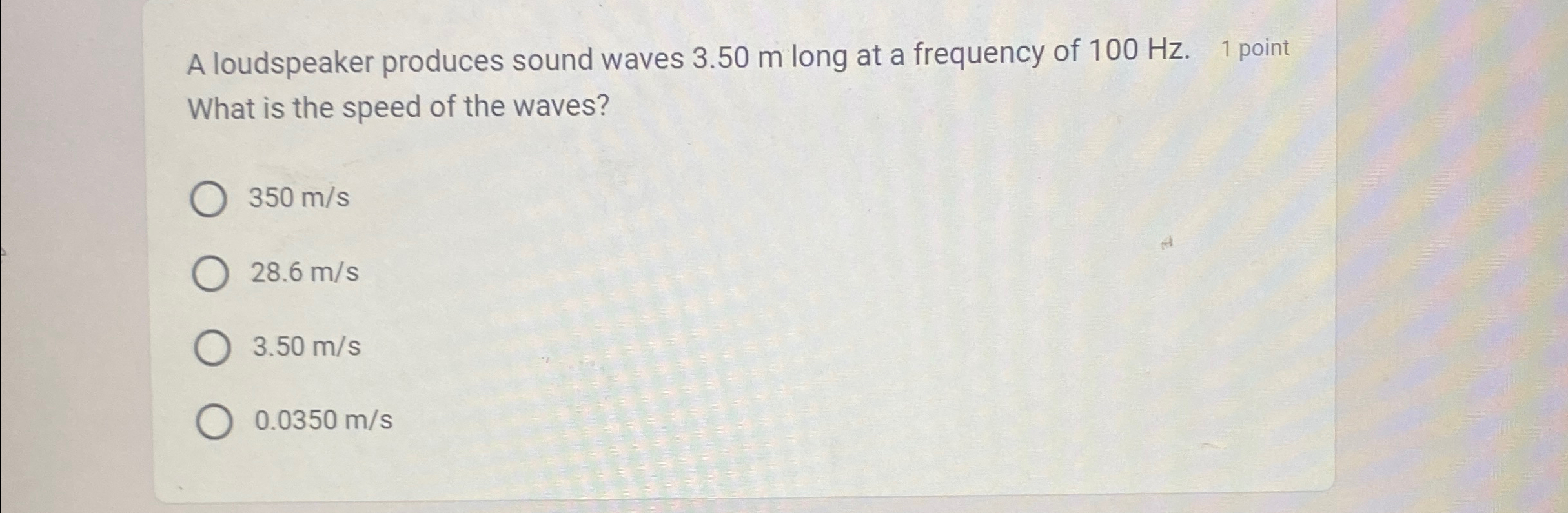 Solved A loudspeaker produces sound waves 3.50m ﻿long at a | Chegg.com