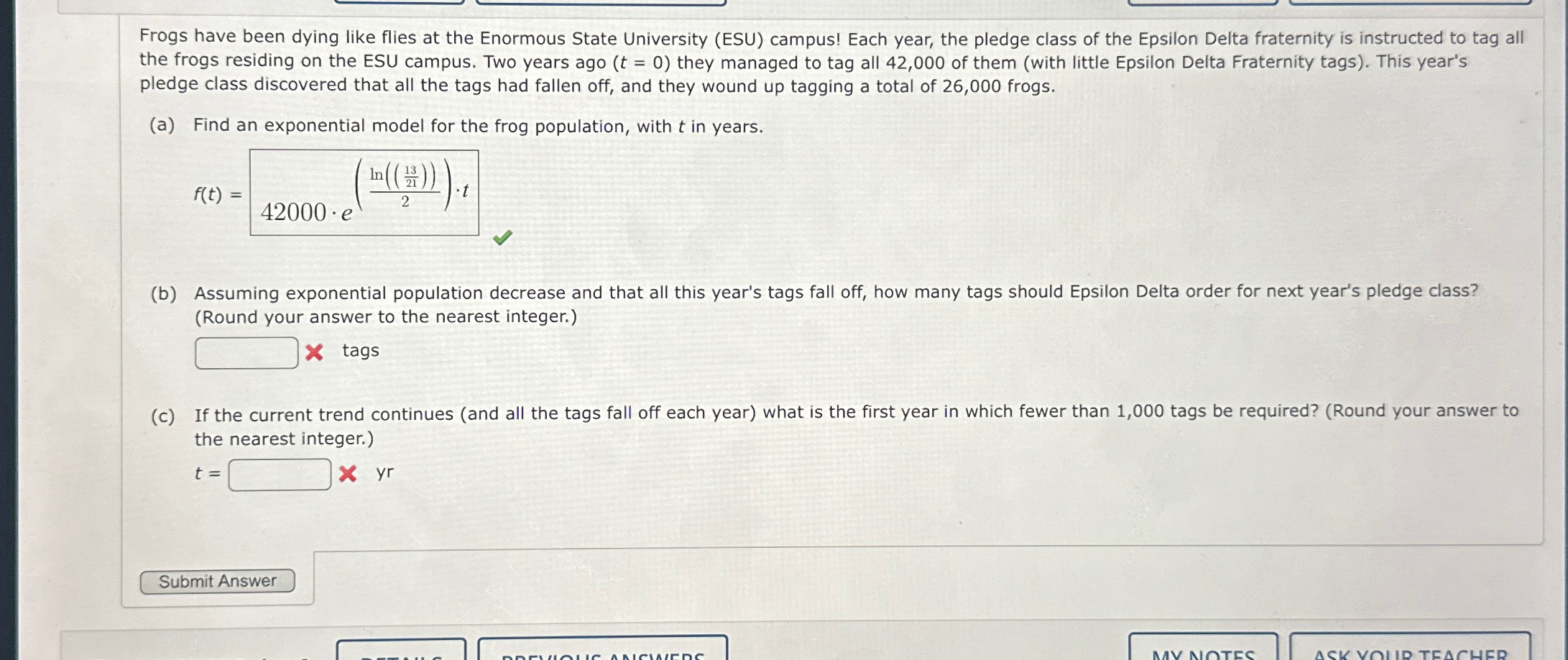 Solved Frogs have been dying like flies at the Enormous | Chegg.com