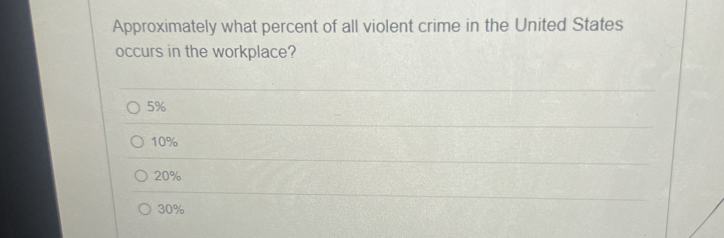 Solved Approximately what percent of all violent crime in | Chegg.com