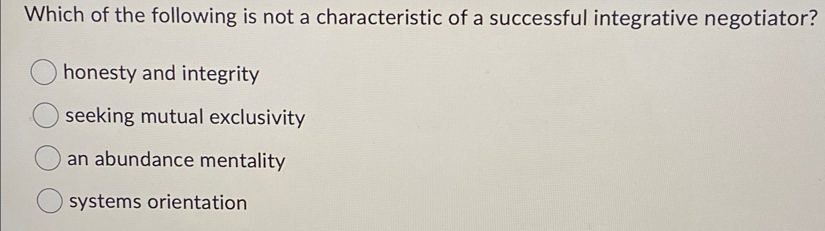 Solved Which of the following is not a characteristic of a | Chegg.com