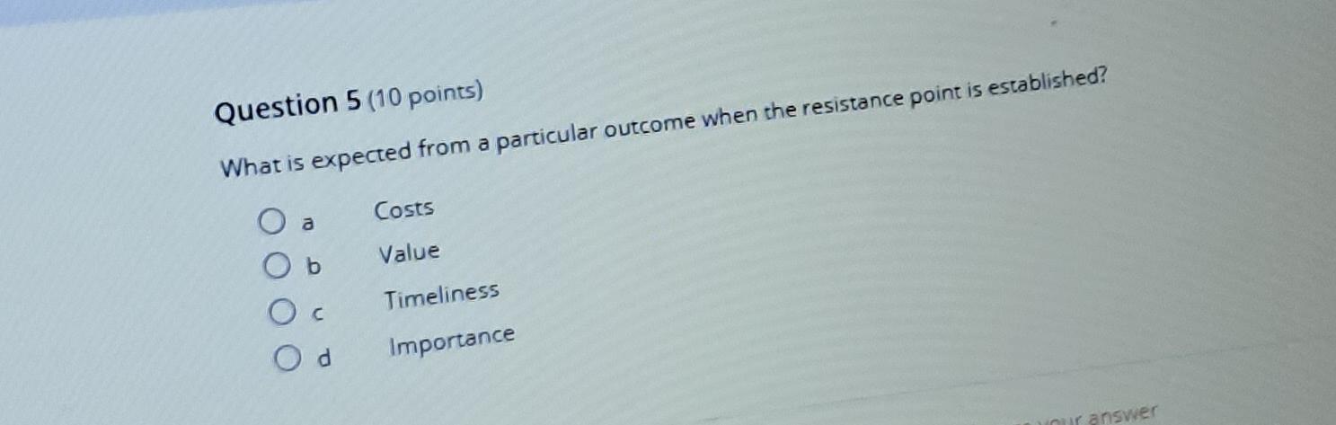 Solved Question 5 (10 ﻿points)What is expected from a | Chegg.com