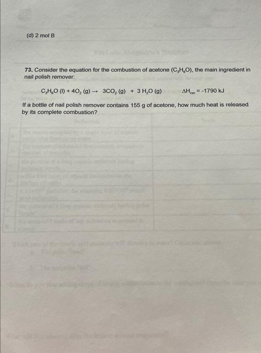 Solved 17. For the reaction shown, calculate how many moles | Chegg.com