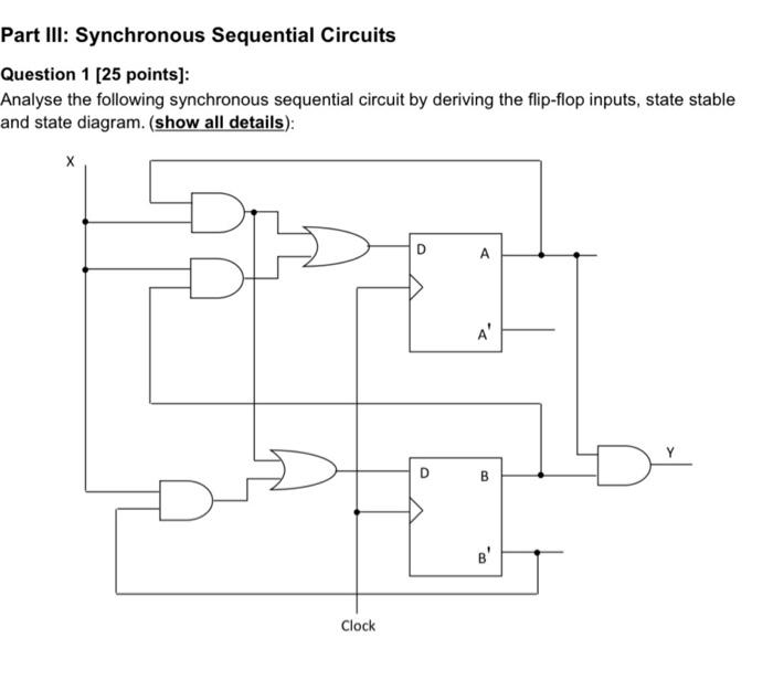 Solved Part Iii Synchronous Sequential Circuits Question 1 