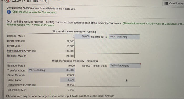 Solved to) Question Hel Complete the missing amounts and | Chegg.com