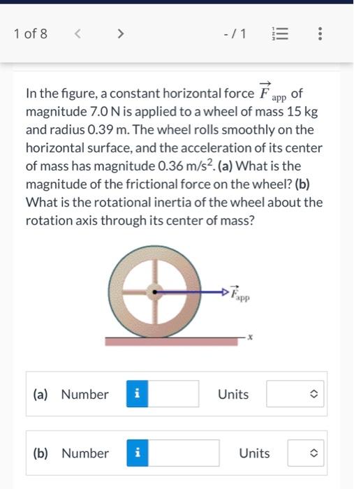 Solved In the figure, a constant horizontal force Fapp of | Chegg.com