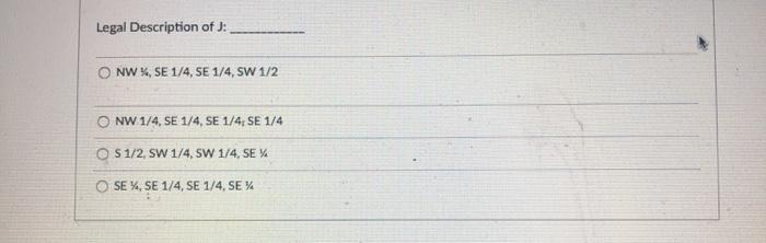 Solved Given the PLSS section shown below with eas labeld by | Chegg.com