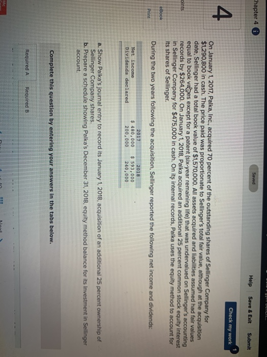 Solved JUUM VENIL Chapter 4 Saved Help Save & Exit Submit | Chegg.com