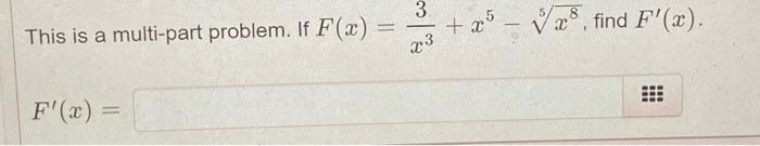 Solved This is a multi-part problem. If F(t)=3t3+2t2−t+8, | Chegg.com