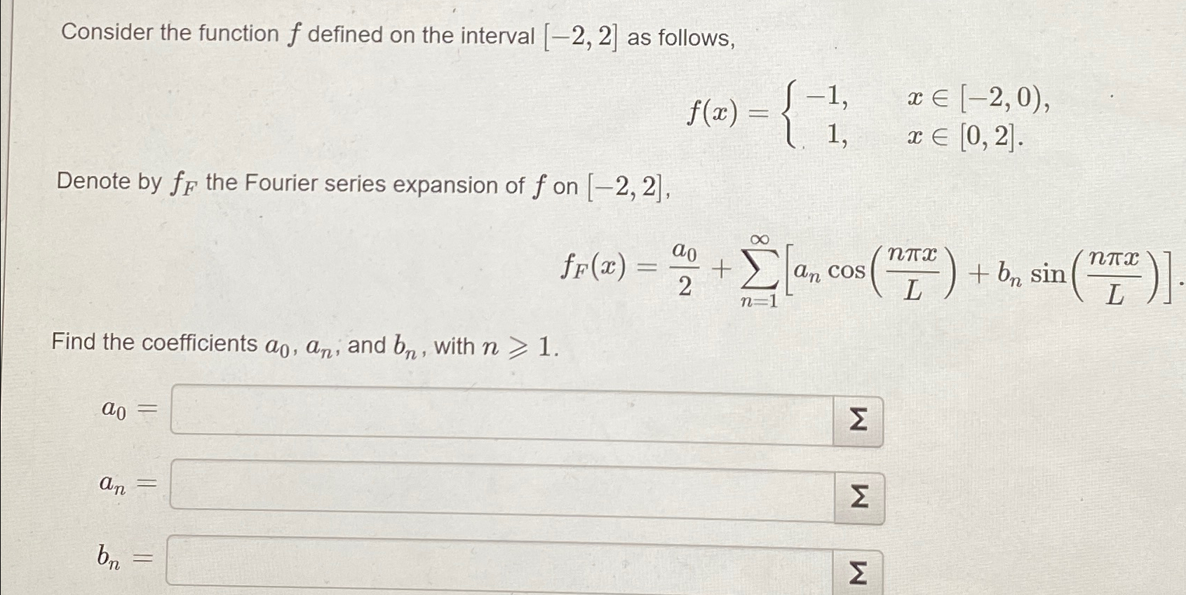 Consider the function f ﻿defined on the interval -2,2 | Chegg.com