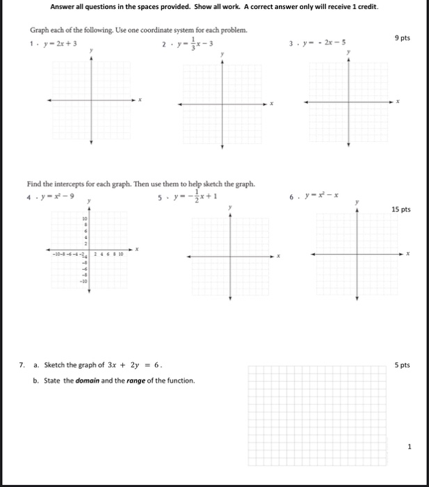 Solved Answer all questions in the spaces provided. Show all | Chegg.com