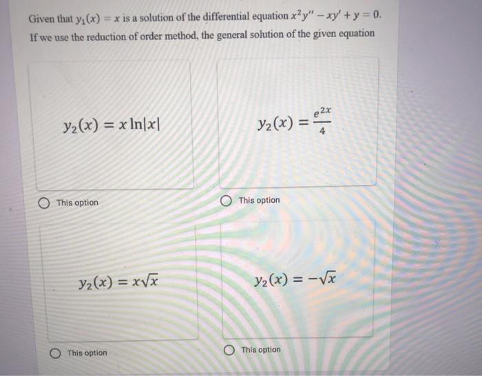 Solved The values of C; and Cy so that y(x) = C, sin (2x) + | Chegg.com