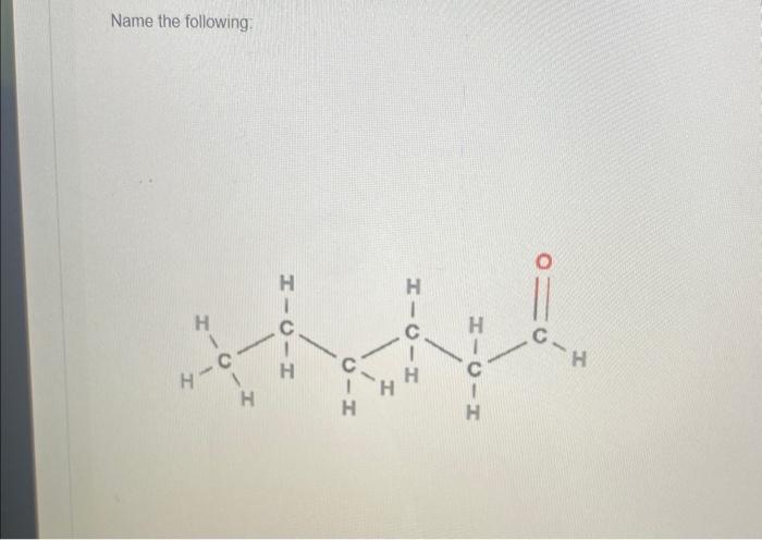 Solved Name the following Name the following: | Chegg.com