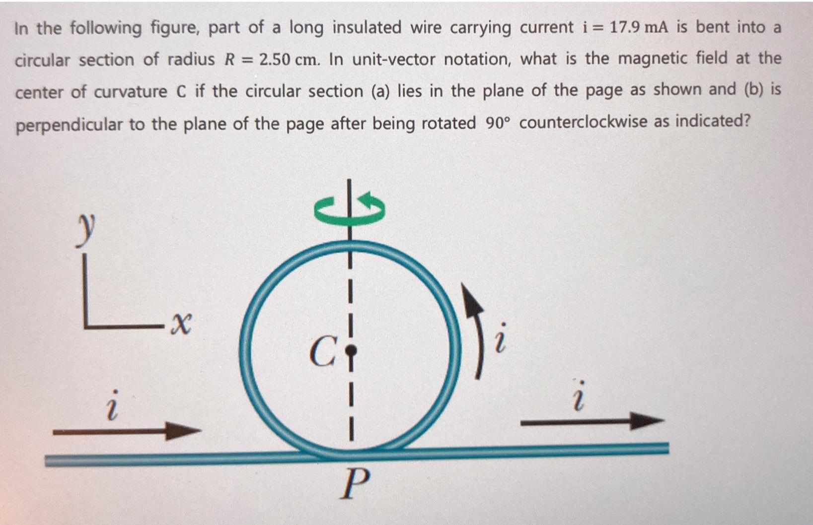 Solved In the following figure, part of a long insulated | Chegg.com