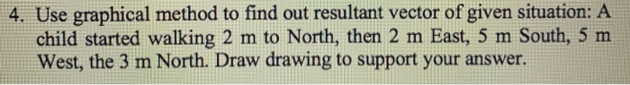 Solved 4. Use graphical method to find out resultant vector | Chegg.com