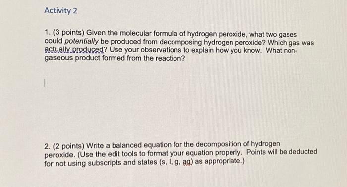 Solved 1. (3 points) Given the molecular formula of hydrogen | Chegg.com Solved 1. (3 points) Given the molecular formula of hydrogen | Chegg.com