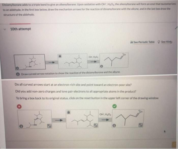 Solved Disiamylborane adds to a triple bond to give an | Chegg.com