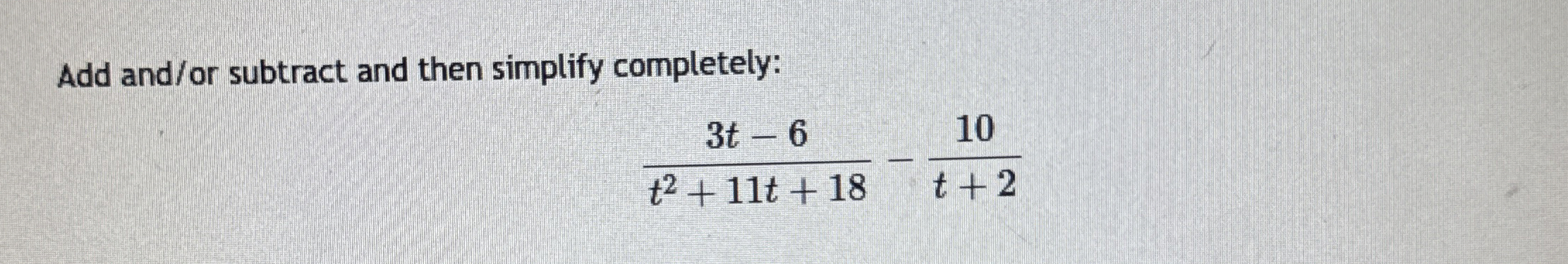 Solved Add and/or subtract and then simplify | Chegg.com