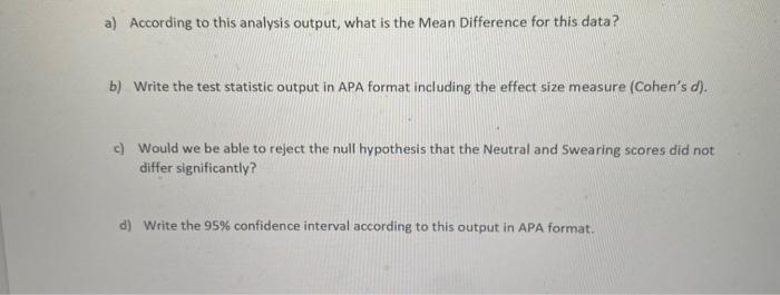 Solved Paired Samples T-Test Paired Samples T-Test Neutral | Chegg.com