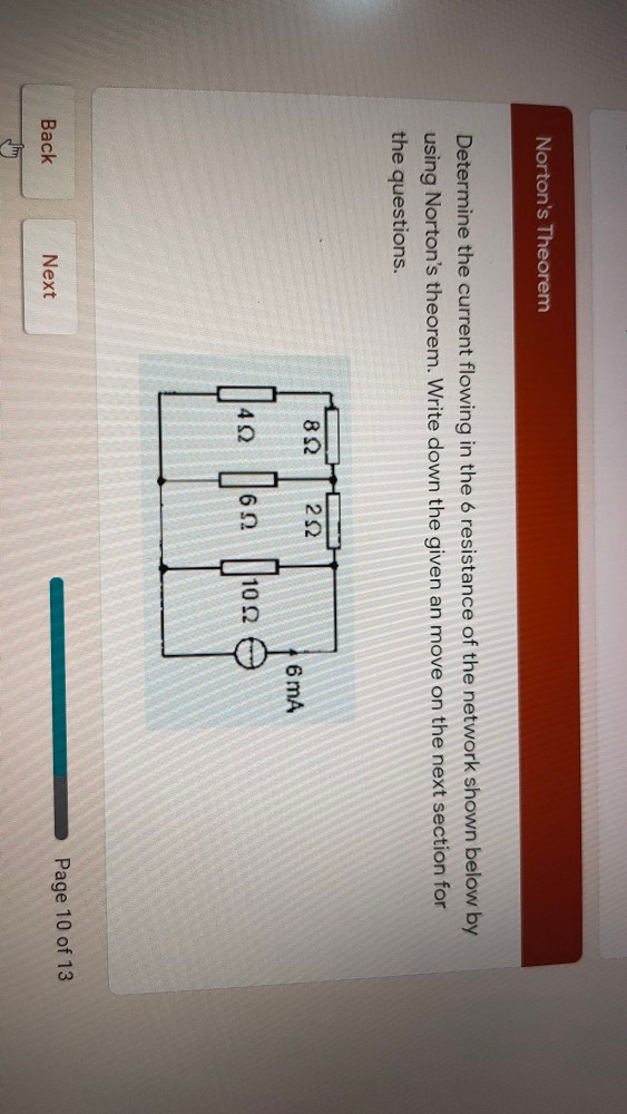Solved Norton's Theorem Determine the current flowing in the | Chegg.com