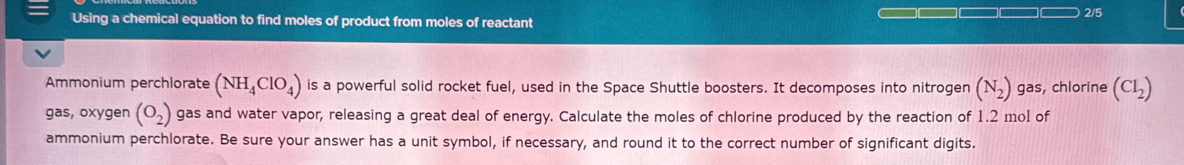 Solved Ammonium perchlorate (NH4ClO4) ﻿is a powerful solid | Chegg.com