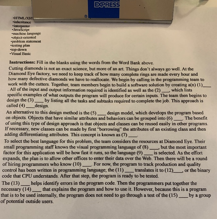 Solved EXPRESS .HTML/XHT inheritance interpreter JavaScript | Chegg.com