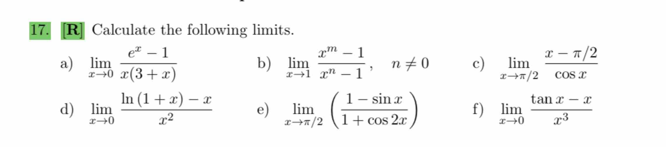 Solved [R] ﻿Calculate the following | Chegg.com